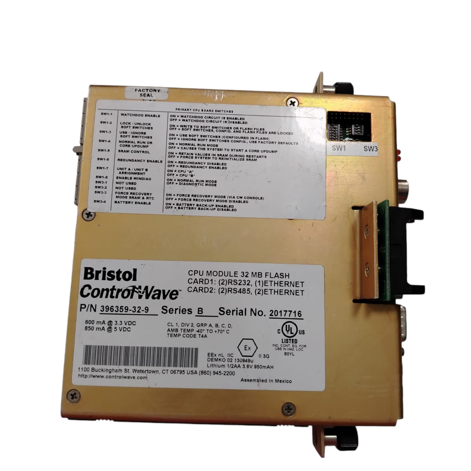 BRISTOL 396339 32 9 Módulo – Wolf Automation MX