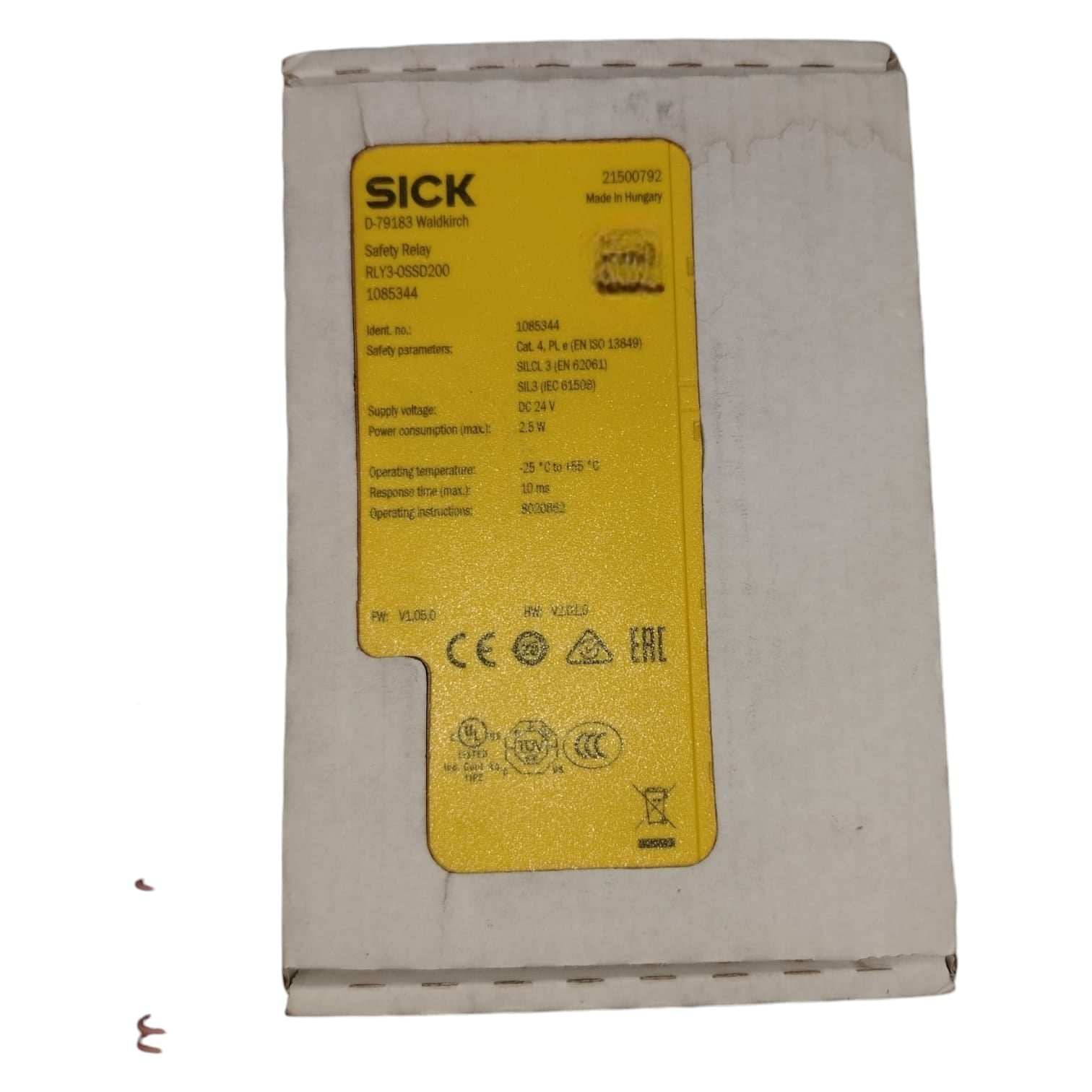 SICK D-79183 WALDKIRCH Relevador de seguridad – Wolf Automation MX